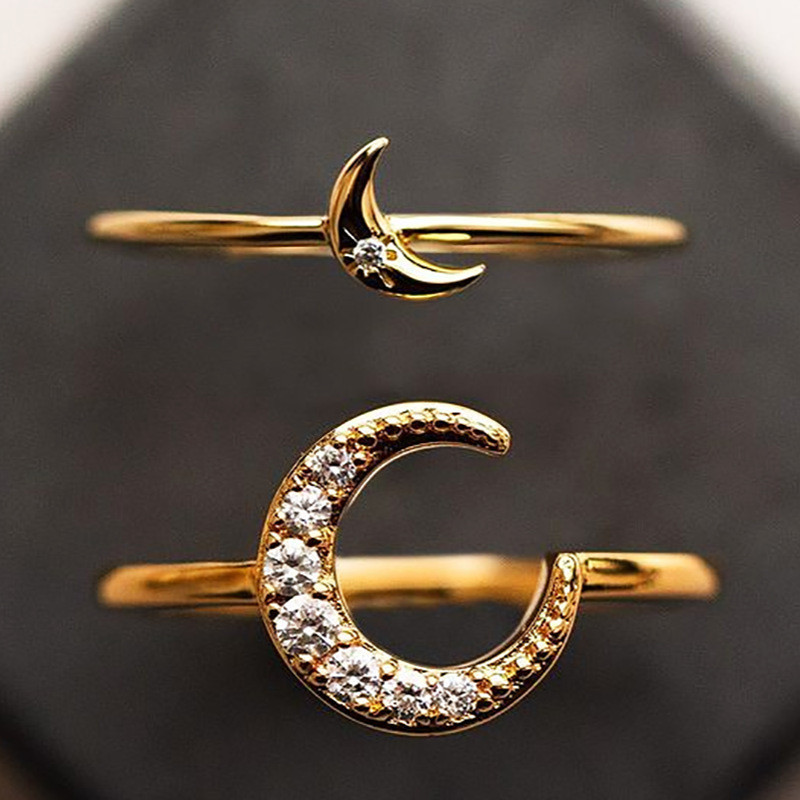 Jual Cincin Set Perdagangan Luar Negeri Pasangan Bulan Bertatahkan ...
