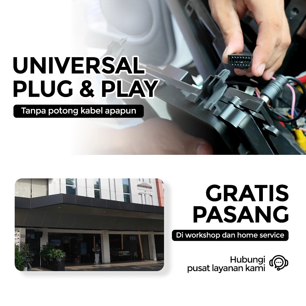 Jual MobileTech Head Unit Mobil Android 12 RAM 6+128GB AVM 360 Double Din 9/10 inch QLED CarPlay ...