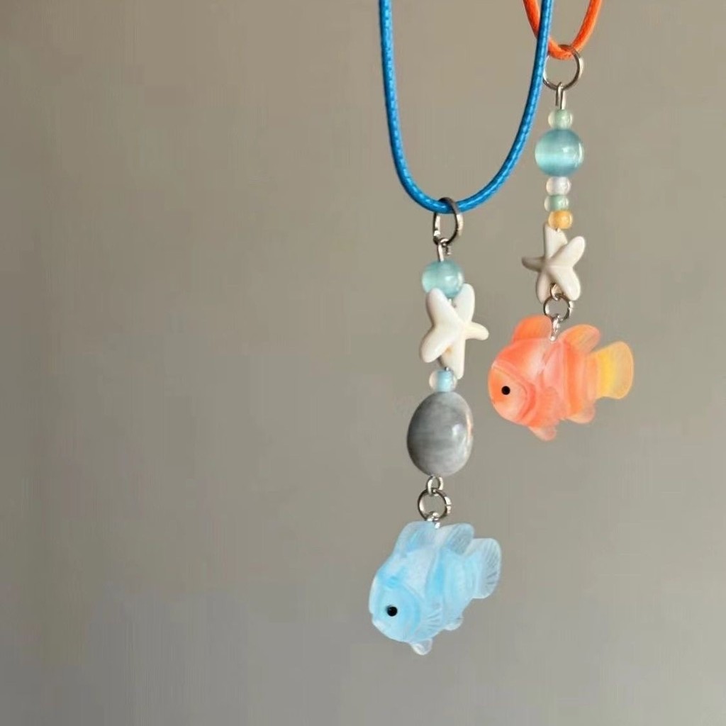 Jual Lucky Koi ~ Kalung Manik-manik Bintang Laut Ikan Badut Biru Desain ...