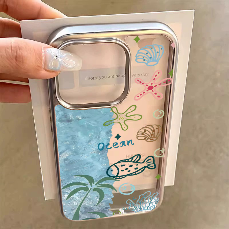 Jual Sell_a_caseNew! Creative sea fish phone case for iPhone 15 16 11 ...