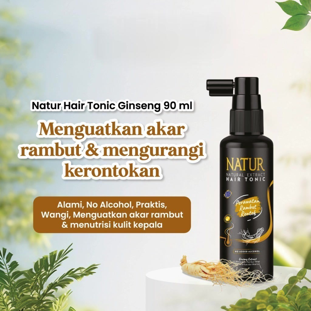 Jual Natur Hair Tonic Ginseng 90 ml - Tonik Rambut Rontok | Man Corner ...