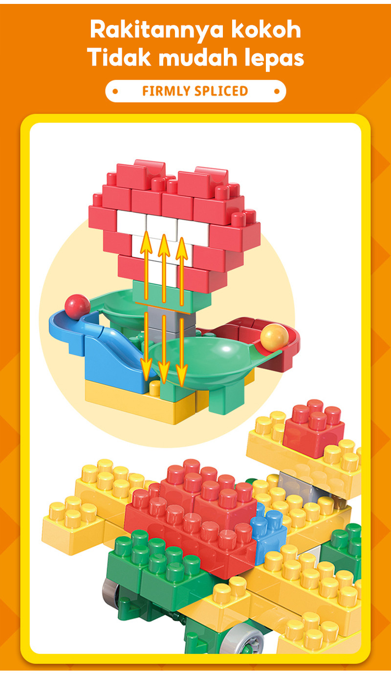 Jual OHSOME Jumbo Nai Long Brick DIY 100 pcs Building Blocks / Block ...