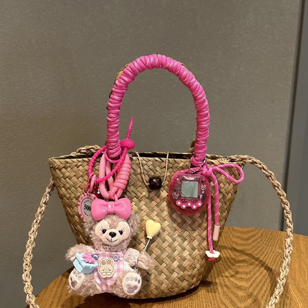 Jual Tas anyaman tangan diy girls bohemian 2024 baru keranjang sayuran ...