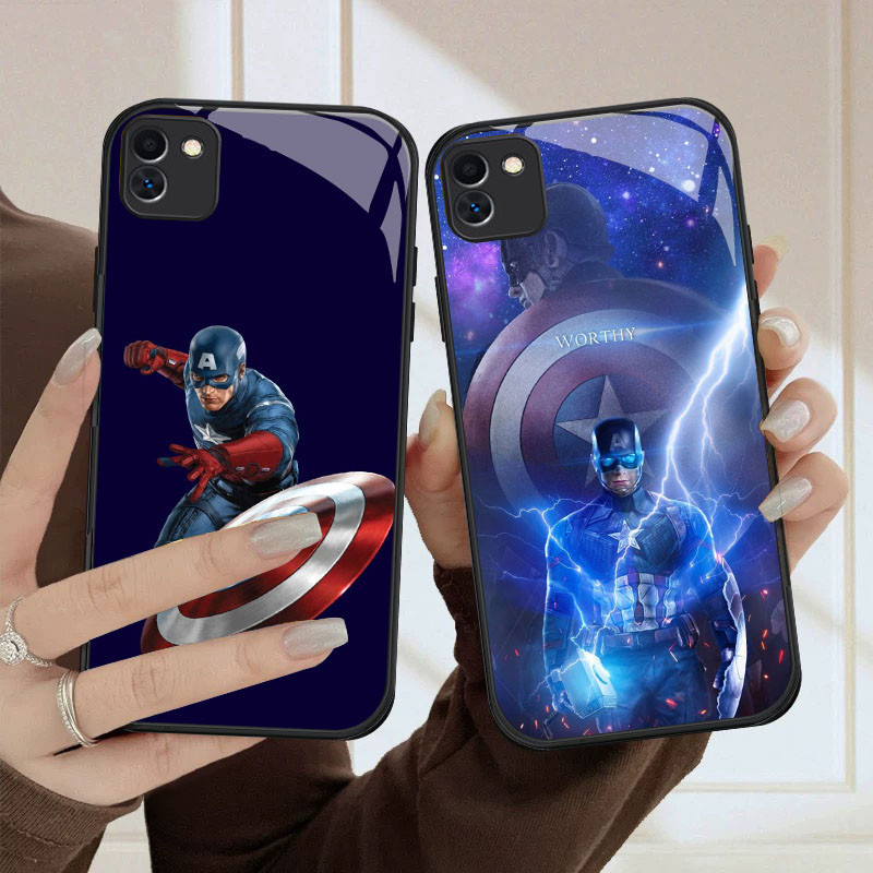 Jual HK-6 Captain America HD Glass Casing untuk Samsung A03 A04 A05 M04 ...