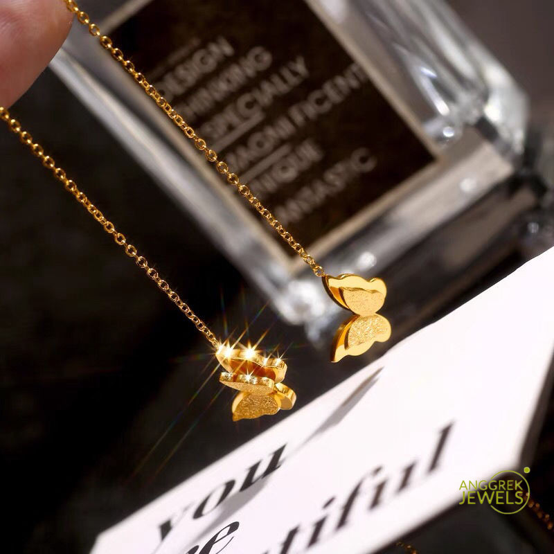 Jual Kawat telinga desain ceruk kupu-kupu 2020 anting baja titanium ...