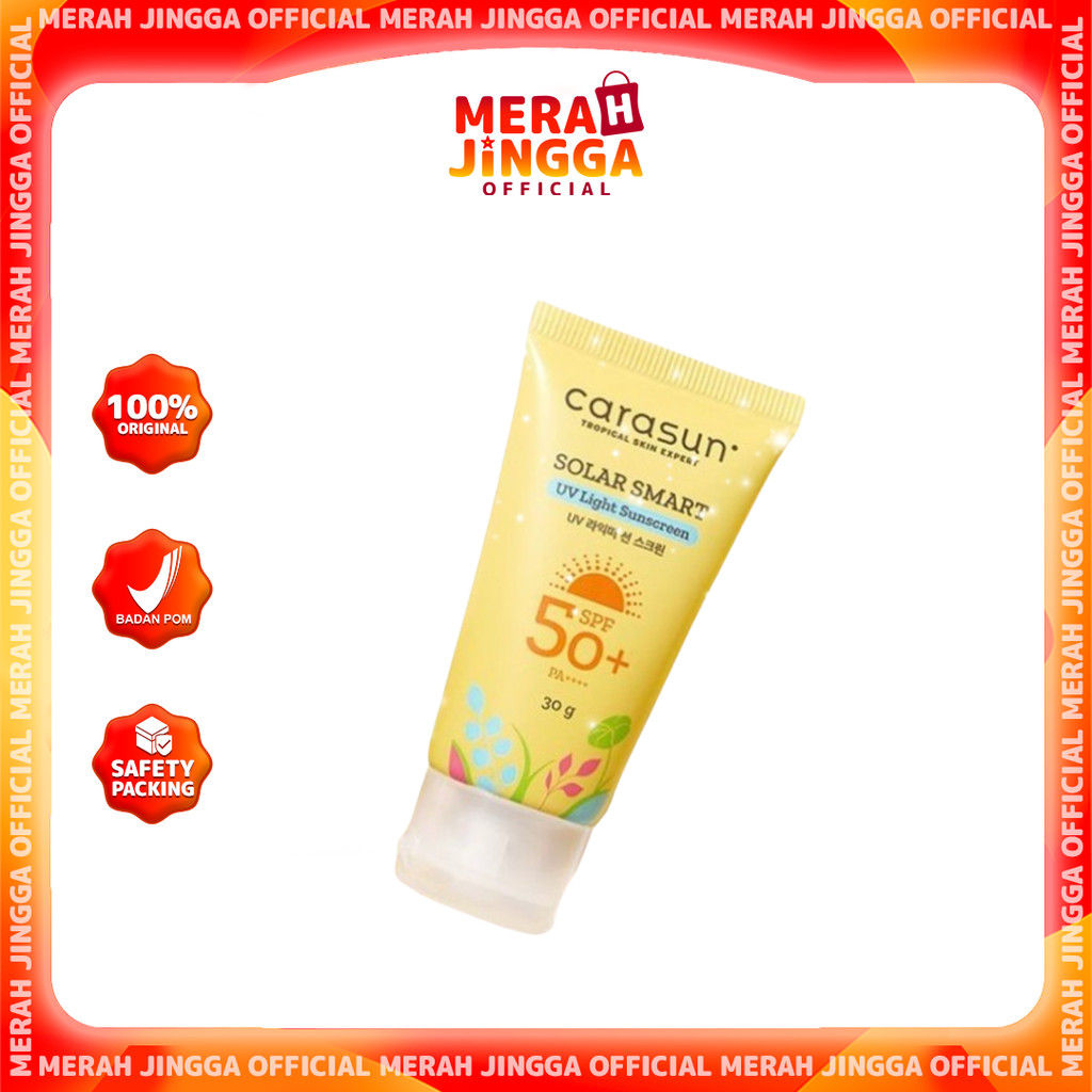 Jual CARASUN Solar Smart Uv Light Sunscreen SPF 50 PA++++ | Merah Jingga Official | Shopee Indonesia
