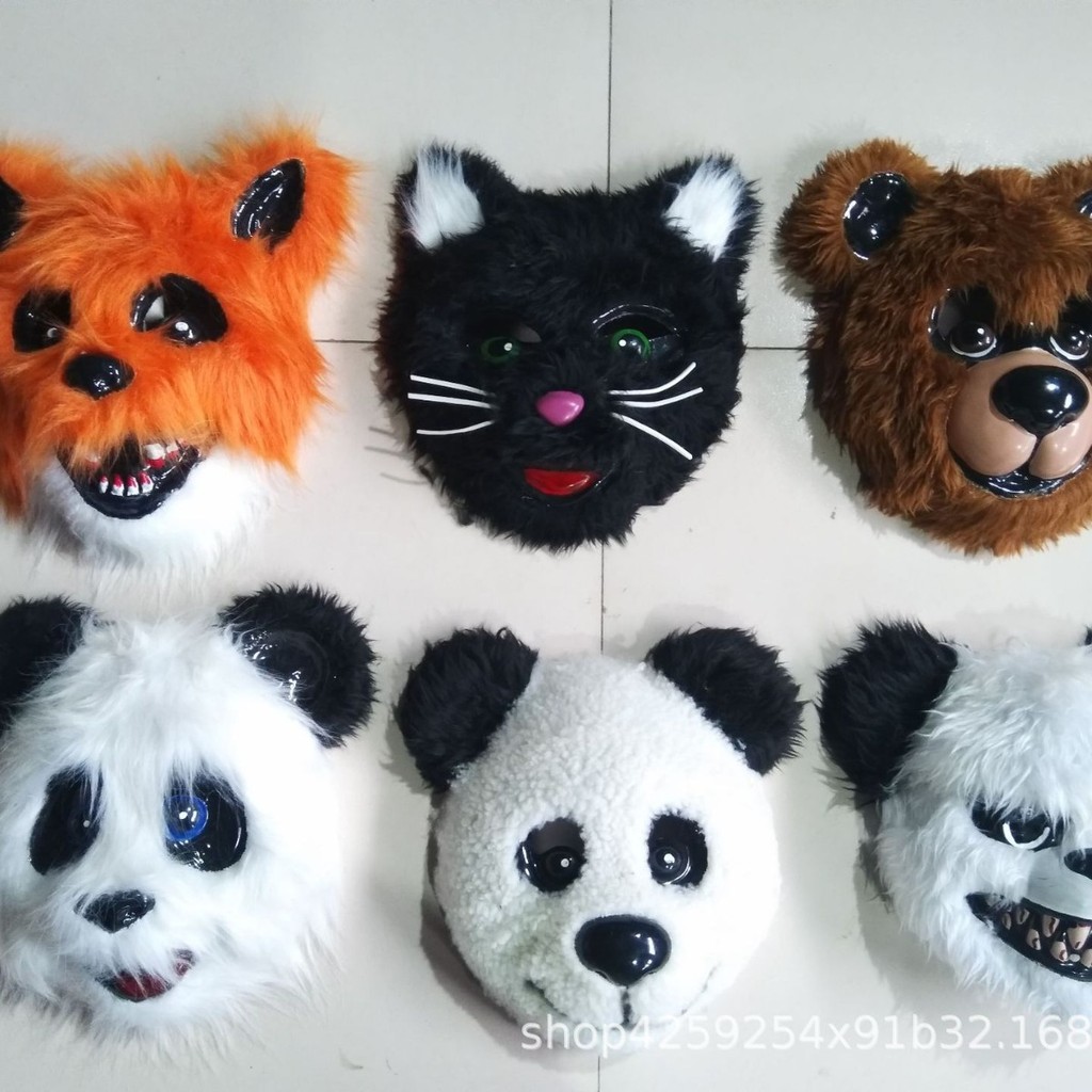 Jual Topeng Cosplay Haiwan Baru Fox Headset Plush Bar Dance Party ...