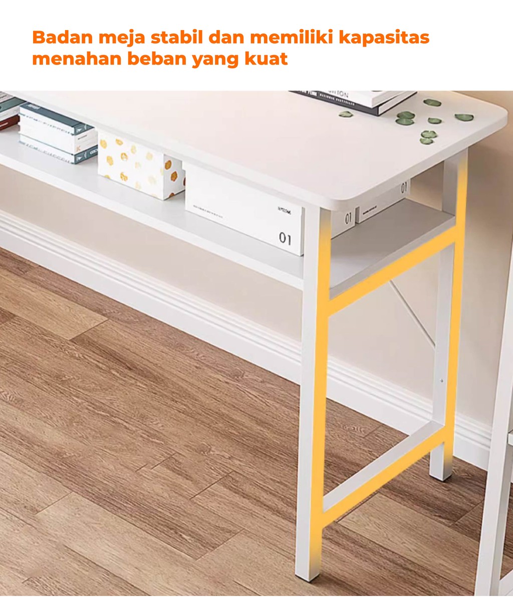 Jual Homedoki Meja Belajar 120cm / Meja Kantor / Meja Komputer / Meja Kerja / Meja Kamar / Meja ...