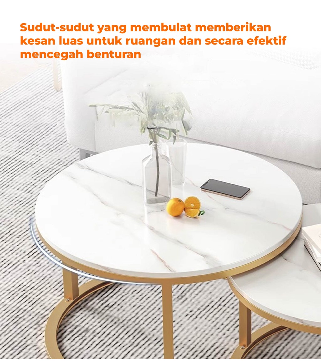Jual Homdoki Meja Tamu Minimalis Marmer/Meja Ruang Tamu/Meja Aesthetic ...