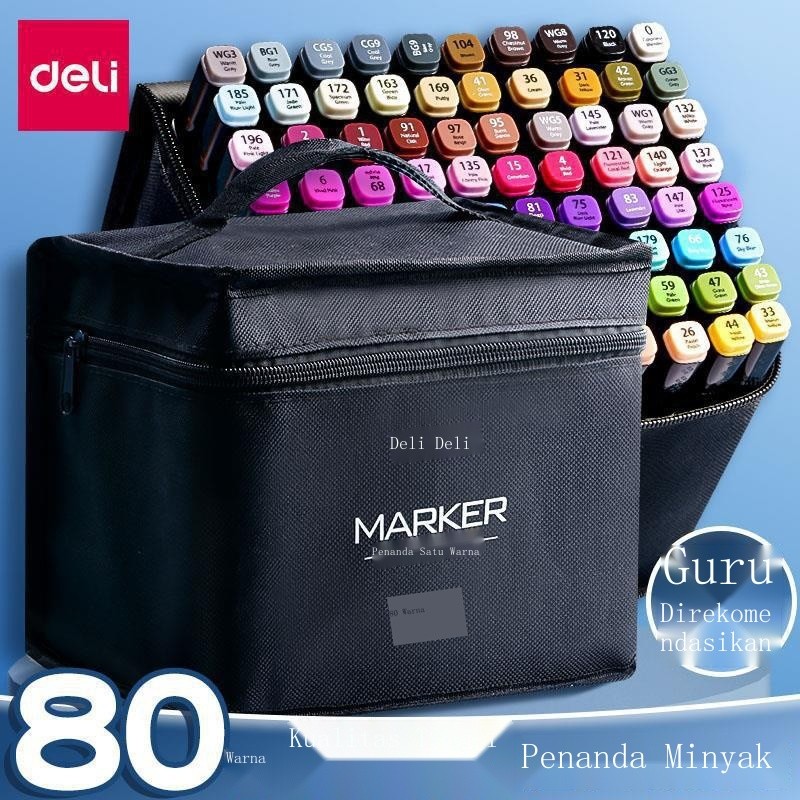 Jual L Deli 70806 set pena spidol kepala ganda pena lukis pena animasi ...