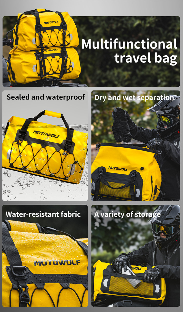 Jual MOTOWOLF Motorcycle Touring Tailbag MB4 PVC Waterproof Travel Bag ...