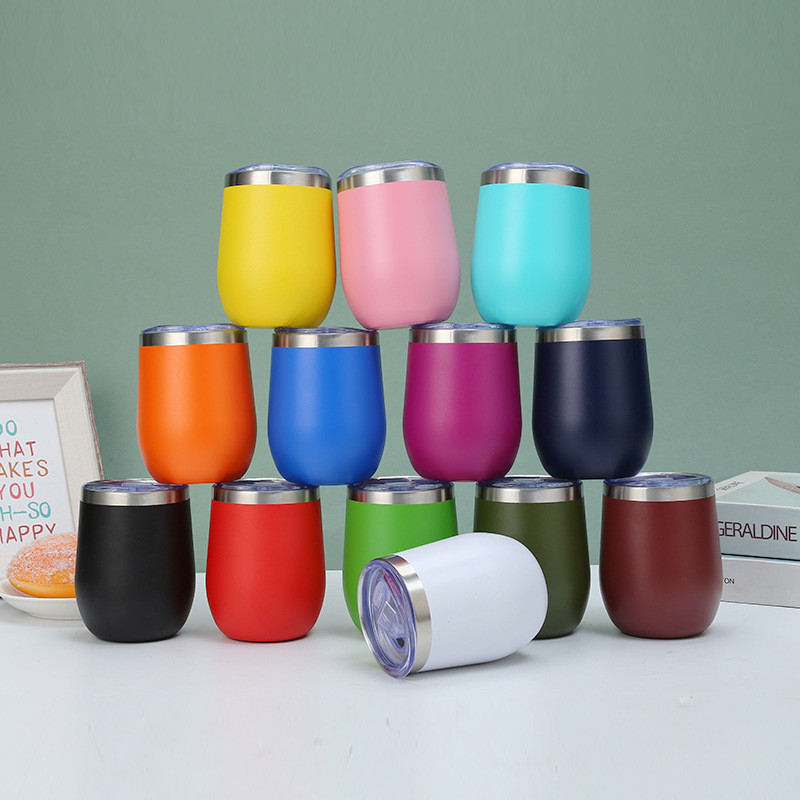 Jual Thermos Cup 12oz stainless steel telur insulasi kopi anggur merah ...