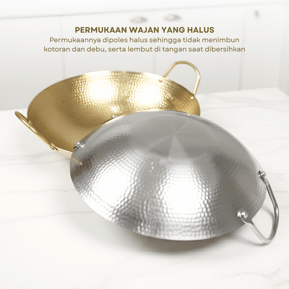 Jual JOYCOOK Wajan Stainless Steel Penggorengan Anti Lengket Food Grade ...