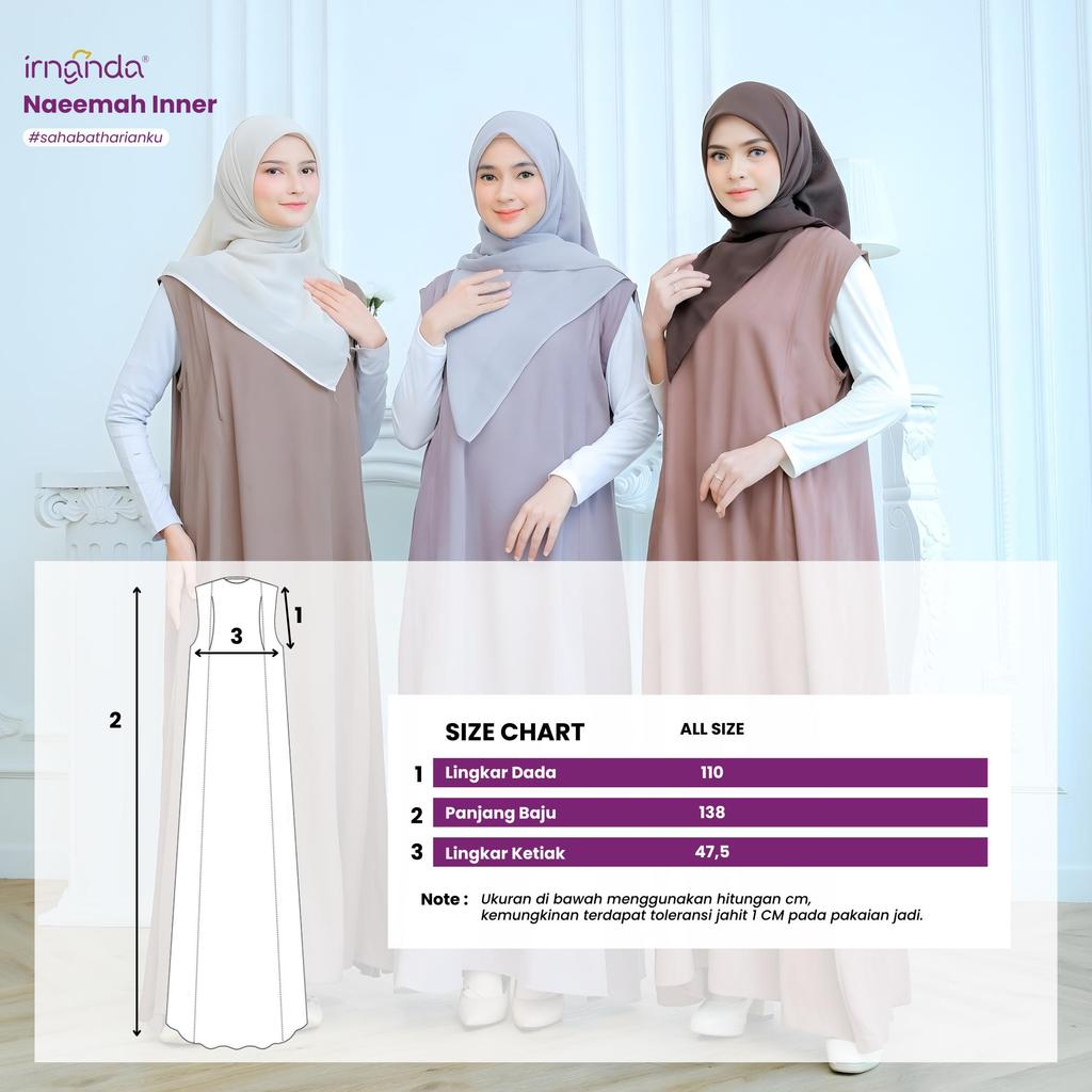 Jual Naeemah Inner Dress / Outer - Violet Rayon Premium Busui Friendly ...