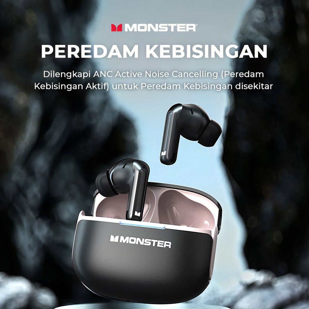 Jual Monster D02 TWS Earphone Bluetooth ENC ANC Noice Cancelling ...