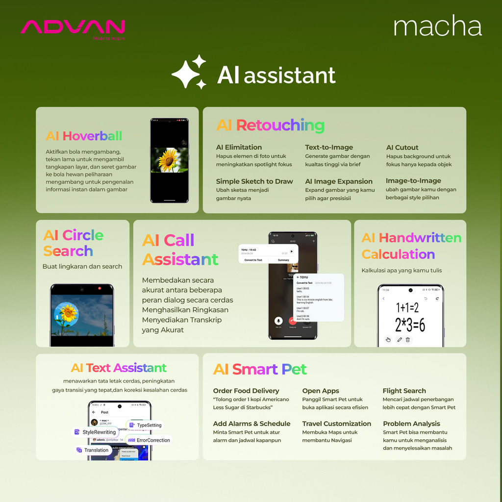 Jual ADVAN Smartphone Macha 5G | Dimensity 7060 | AMOLED 6.67 Inch ...