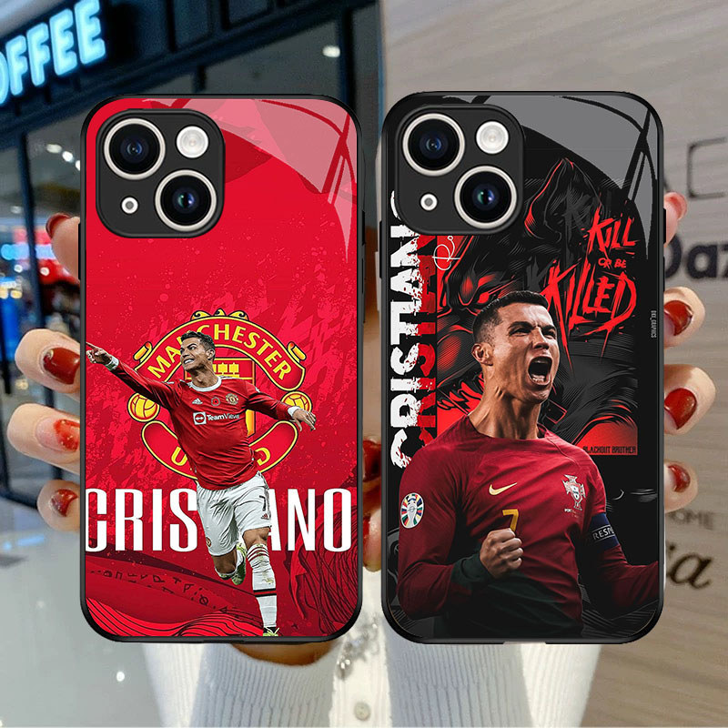 Jual SD-37 CR7 Ronaldo HD Glass Casing untuk iPhone 11 13 12 Mini Pro ...