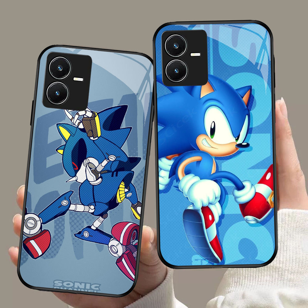 Jual SD-14 Hedgehog Sonic HD Glass Casing untuk VIVO Y22 Y35 Y75 Y28 ...