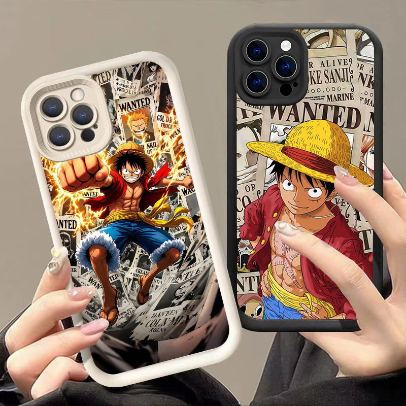 Jual SK-20 One Piece Luffy Silikon hitam putih Casing untuk iPhone 14 ...