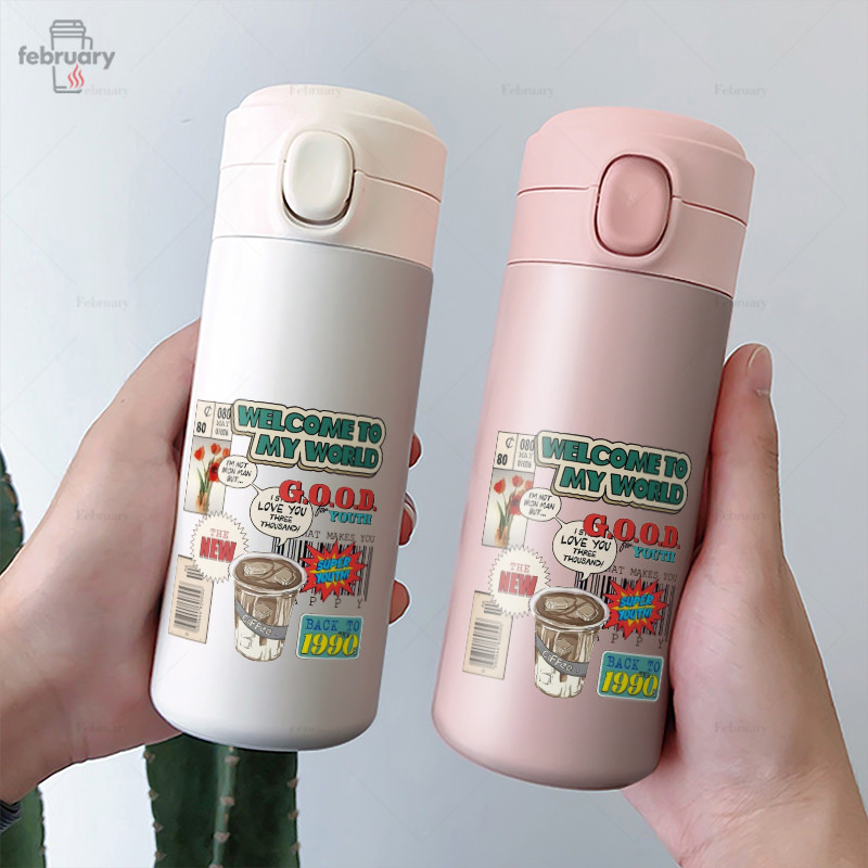 Jual Tumbler viral aesthetic stainless mini/tumbler pink lucu/tumbler ...