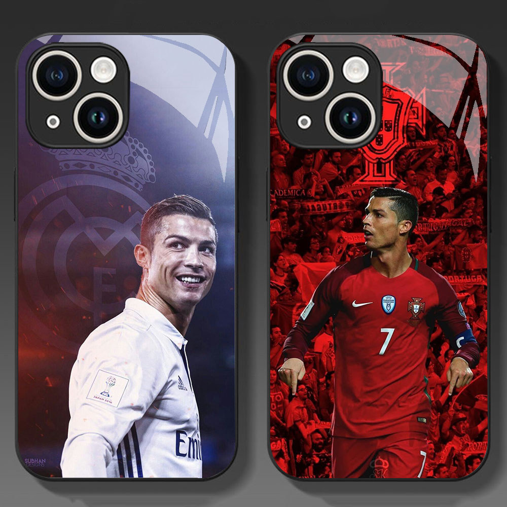 Jual KT-27 CR7 Ronaldo HD Glass Casing untuk iPhone 11 13 12 Mini Pro ...
