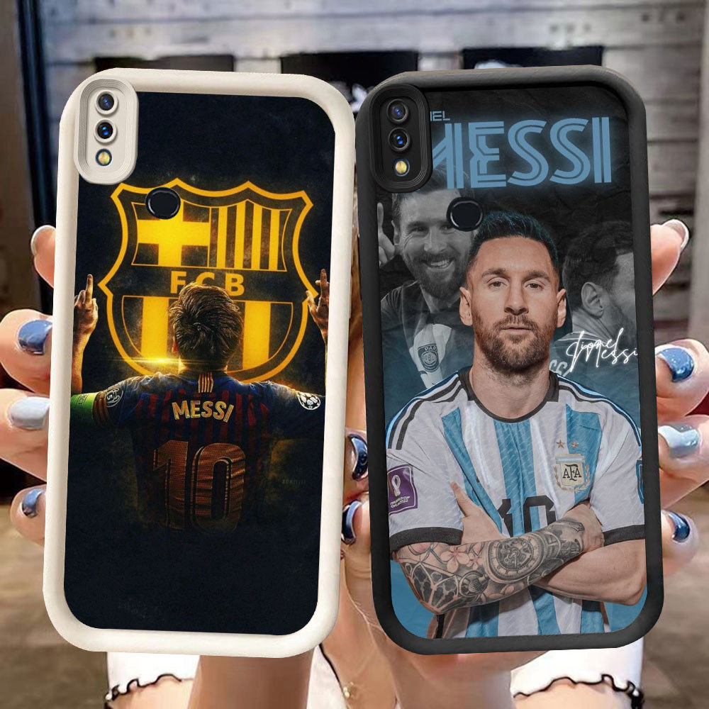 Jual DK-84 FC Messi Silicone Casing hitam putih untuk Samsung A21S A10 ...