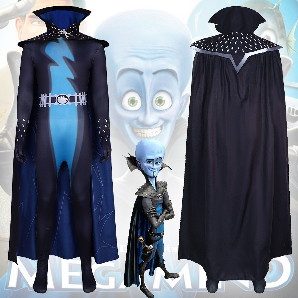 Jual Pakaian Cosplay Kostum Super Penjahat Megamind Jumpsuit Jubah ...