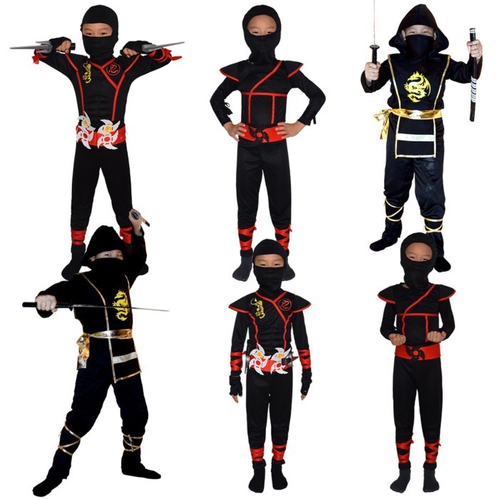 Jual Pakaian Pertunjukan Kostum Ninja Anak-anak Pakaian Ninja Jepang ...