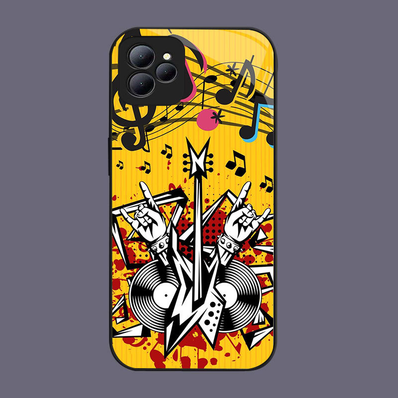 Jual HK-42 Rock Band Glass KACA Casing untuk Infinix Smart Hot Note 50 ...