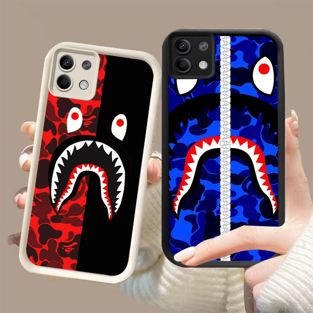 Jual DJ-8 Bape shark Silicone Casing hitam putih untuk Xiaomi Poco ...