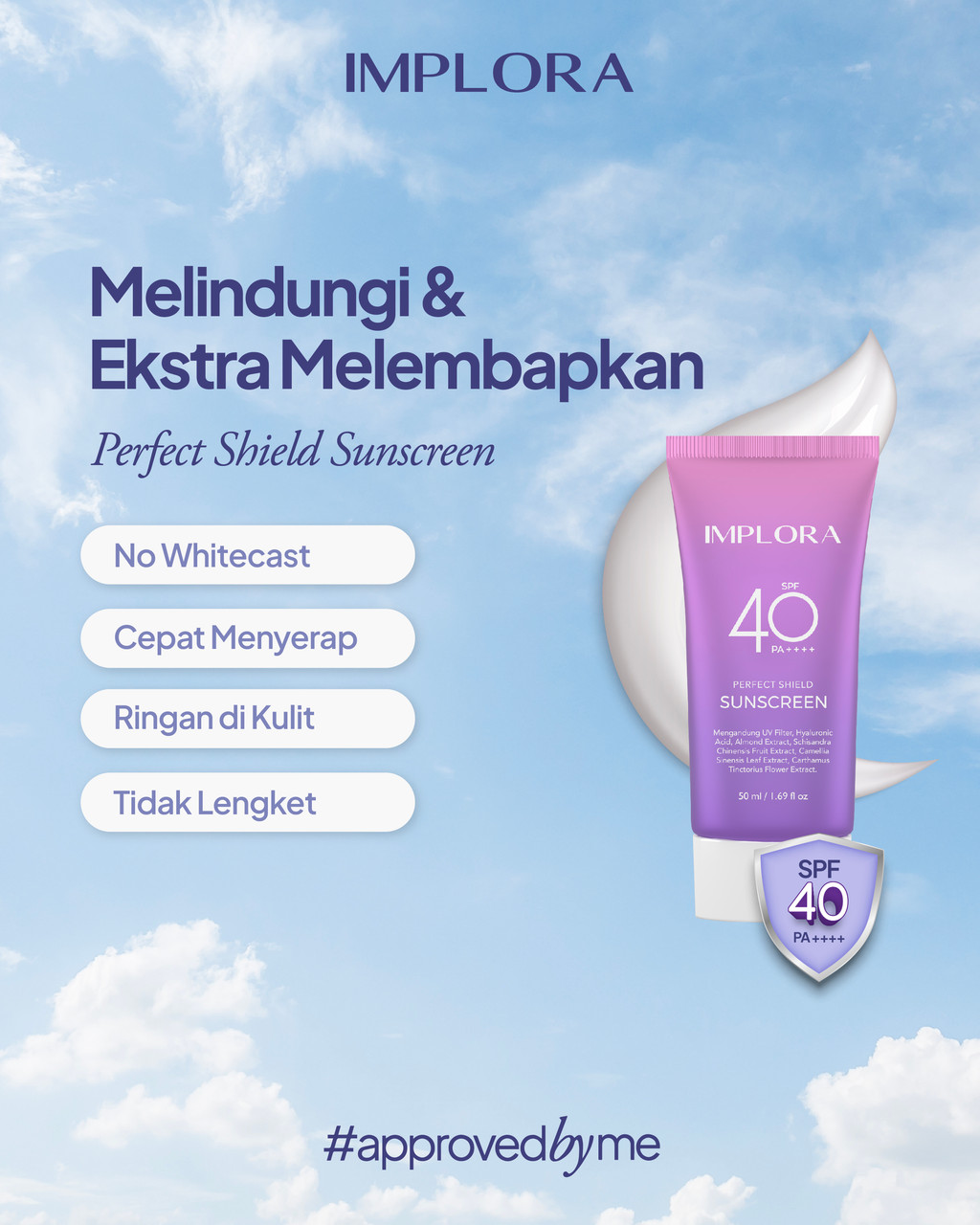 Jual Implora Perfect Shield Sunscreen Spf40 PA++++ 50ml | Man Corner ...
