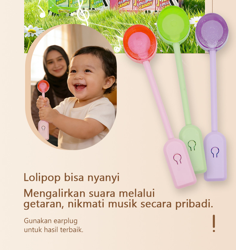 Jual LIANGGUI Permen Lolipop Musik Rasa Apel Stroberi Anggur Halal ...