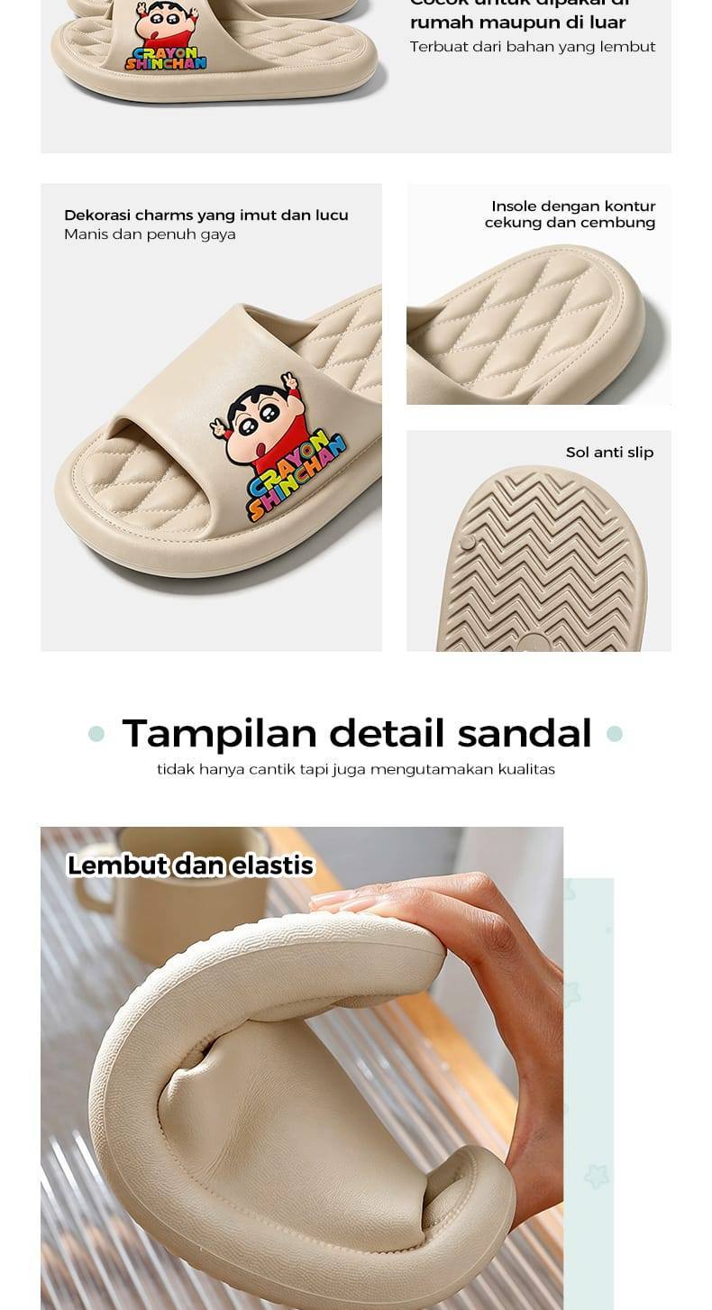 Jual Sandal Pria Wanita Kekinian Empuk Sendal Laki Jelly Rumah Sepatu ...