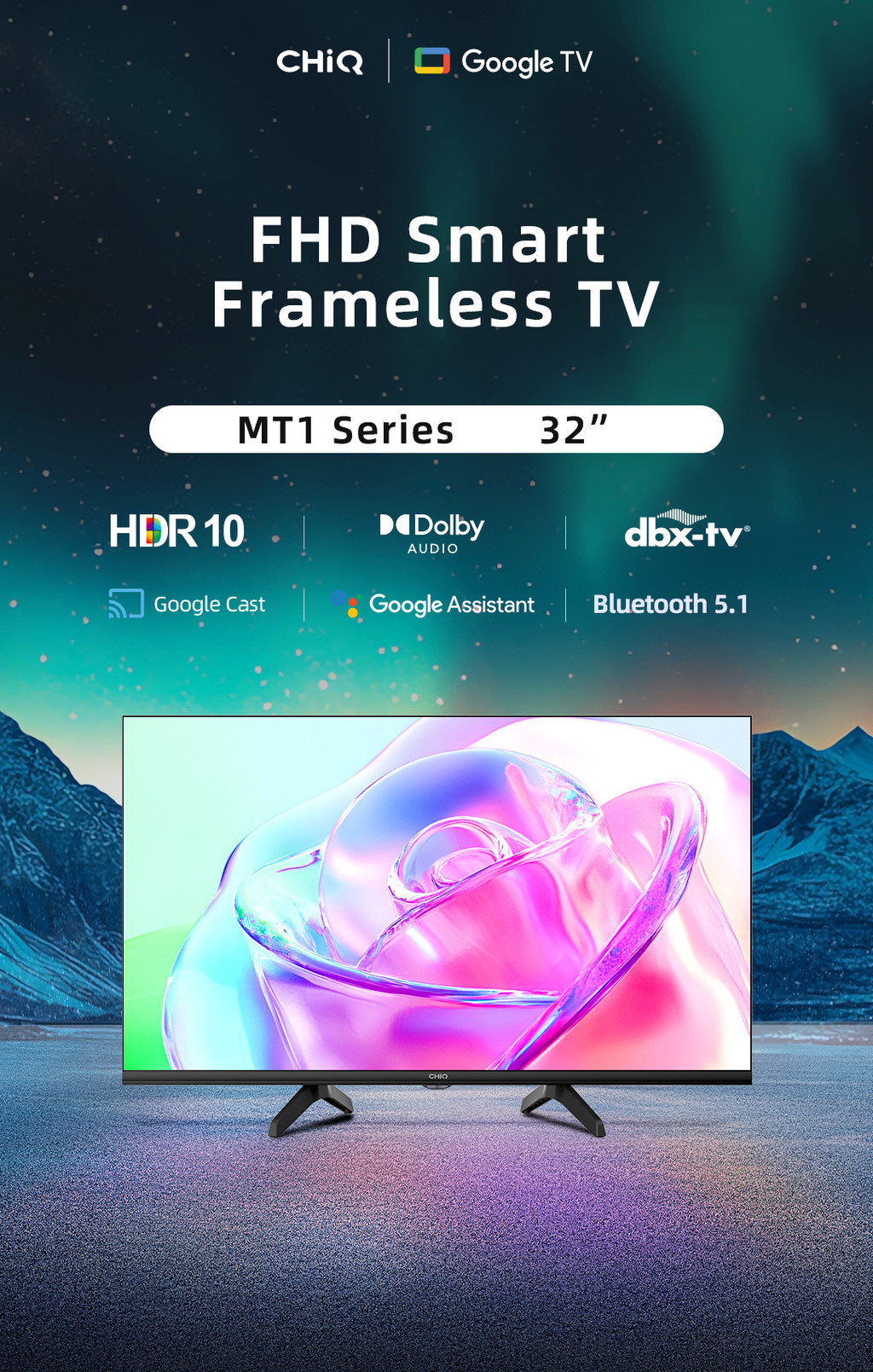 Jual [New Launch] CHiQ by Changhong Google TV 32 inch FHD Google Smart TV Digital TV Dolby Audio ...