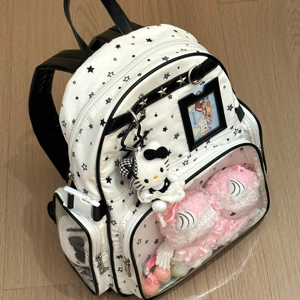 Jual Japanese Transparent Two-dimensional Bag, Backpack, Student Large ...