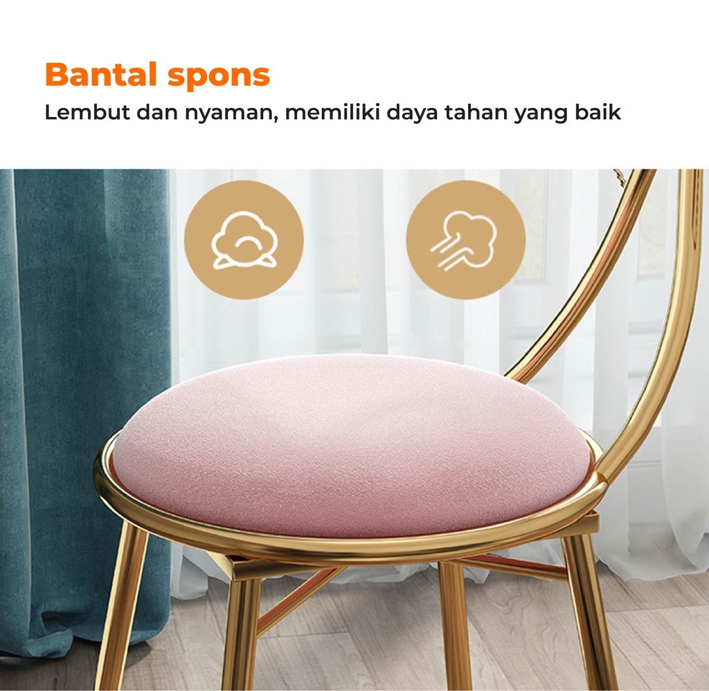 Jual Homedoki Bambu-Homedoki Kursi Rias / Kursi Estetik / Kursi Meja ...