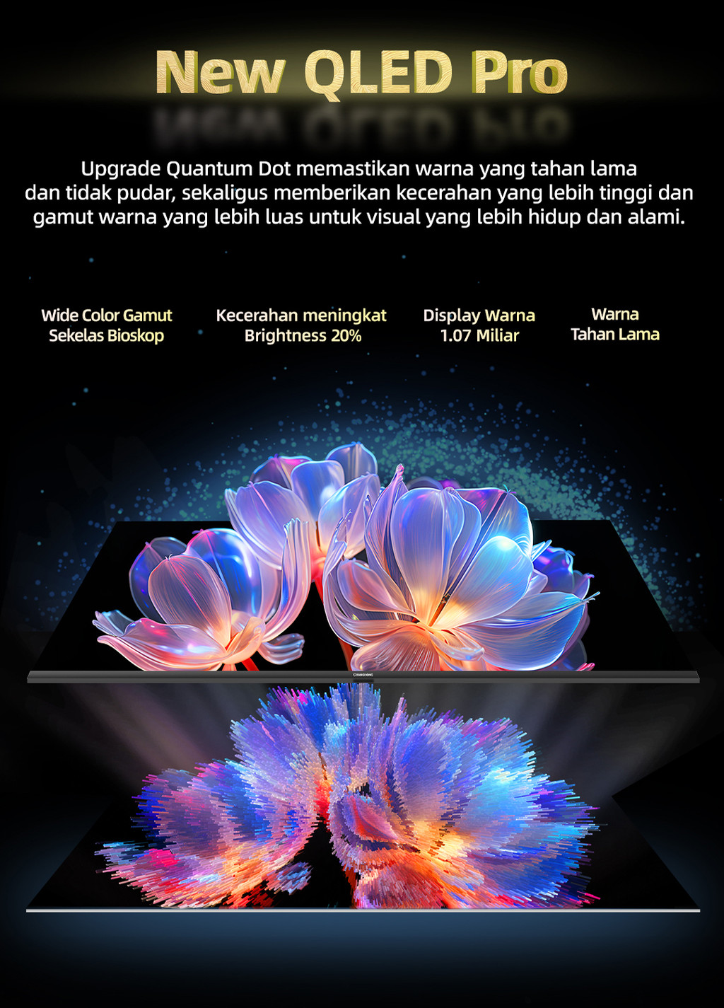 Jual [NEW PRODUCT] Changhong QLED TV 4K 55 inch Google Smart QLED PRO Digital TV Dolby Audio DBX ...
