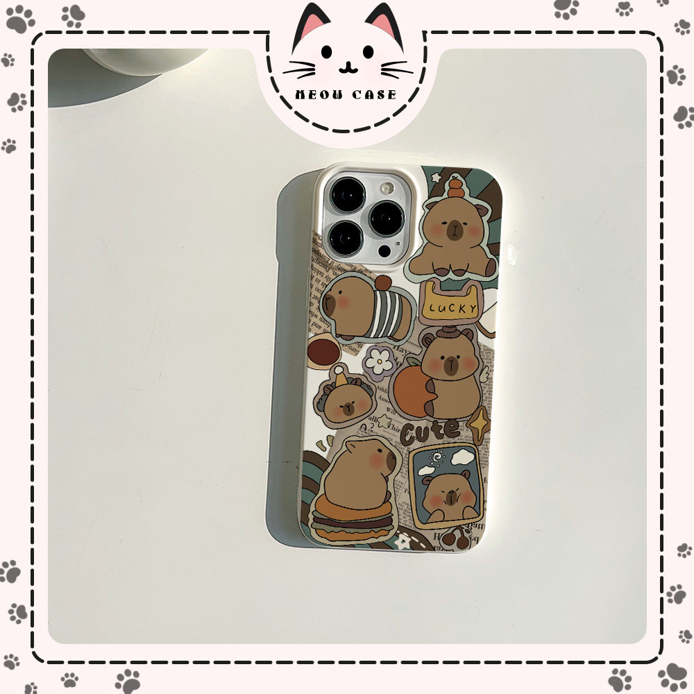 Jual MEOW CASE Jelly Fashionable and Cute Capybara iPhone 11 13 12 Pro ...