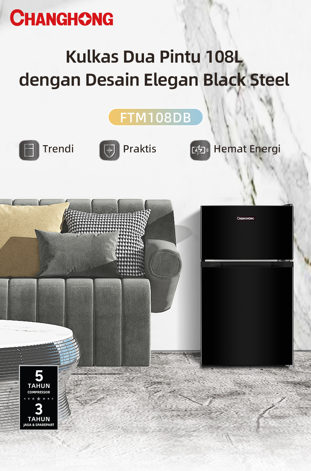 Jual New Changhong Kulkas 2 pintu Mini (Refrigerator) Lemari Es ...