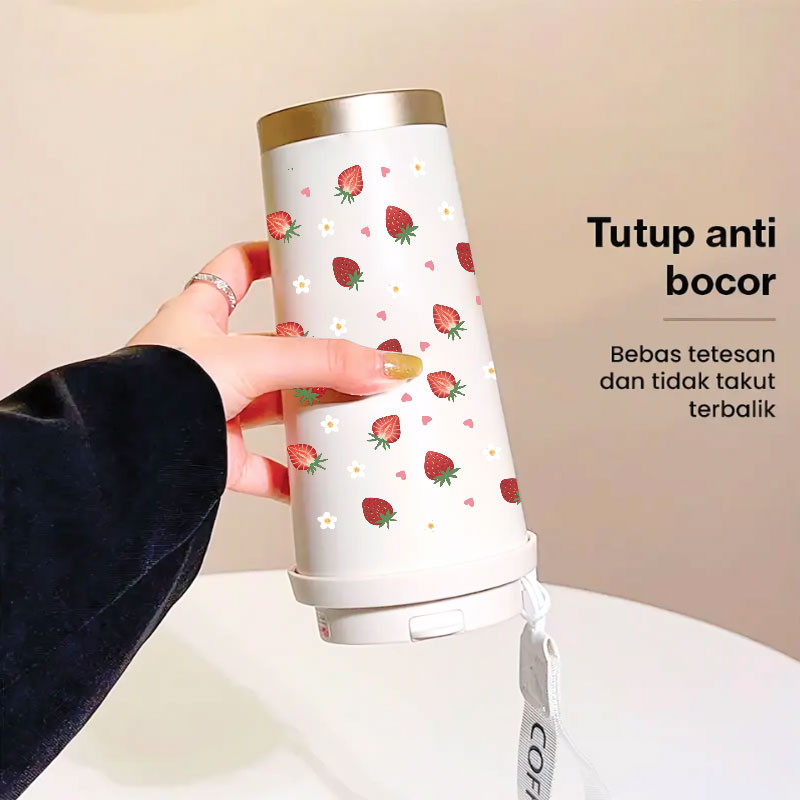 Jual Tumbler Strawberry 500ml Stainless Steel 316 Portable Botol Minum ...