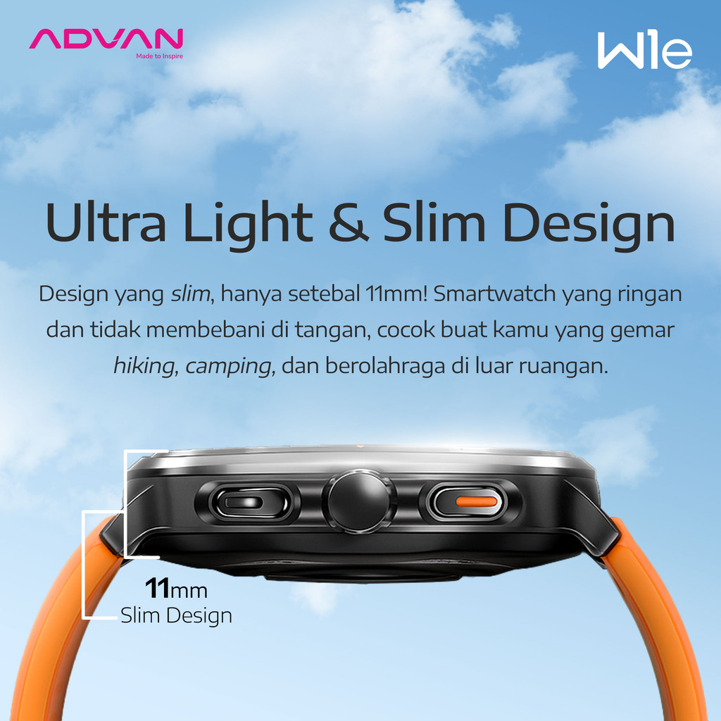 Jual [NEW LAUNCH] ADVAN Smartwatch W1e | AMOLED Display 1.32 Inch | 30 ...