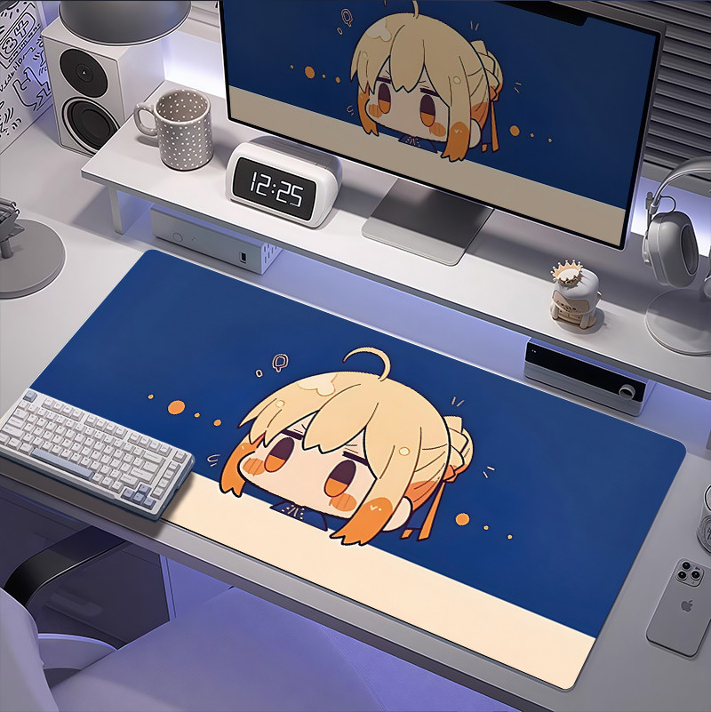 Jual Anime Custom Cartoon Aesthetic Mouse Pad Gaming Besar Lebar ...