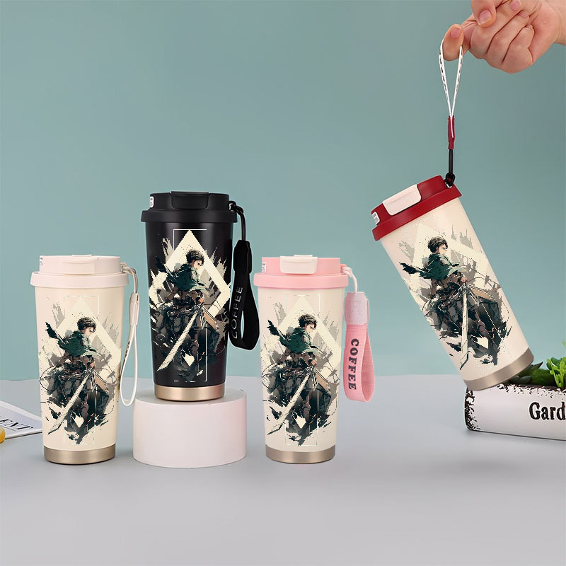 Jual Levi Attack On Titan Tumbler Kopi Stainless Steel CUP 500 ML ...