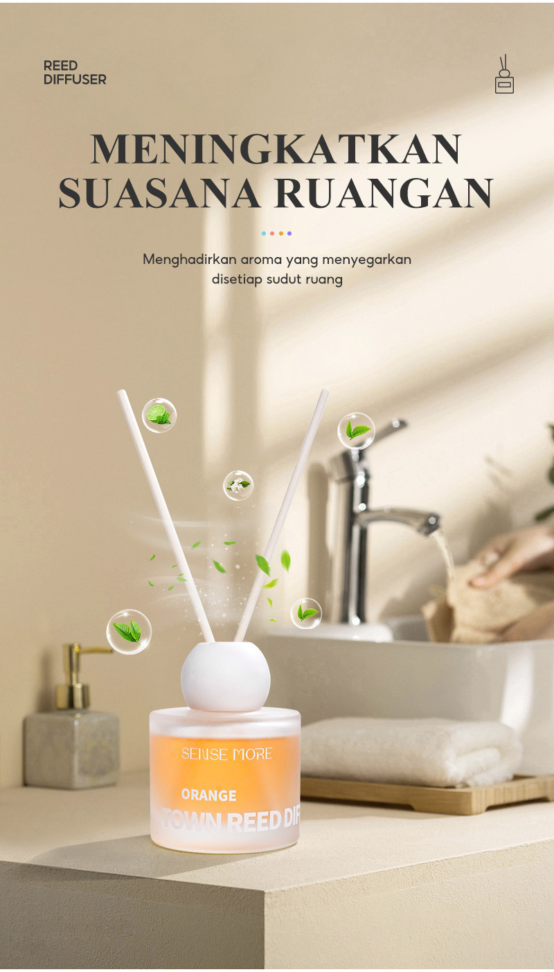 Jual OHSOME - Sense More Reed Diffuser Town Scent Pewangi Ruangan 100ml ...