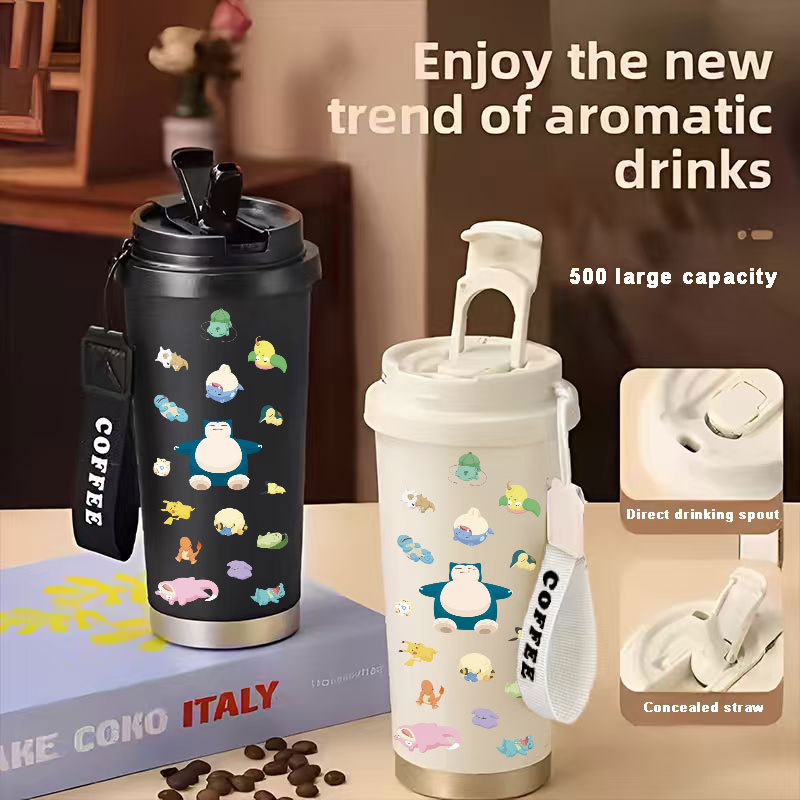 Jual Cute Snorlax Pokemon Sleepy Tumbler Kopi Stainless Steel CUP 500 ...