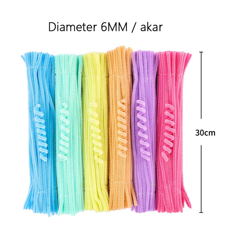 Jual Leletoys 30cm Kawat Bulu Mercy Pipe Cleaner 100pcs Pastel Mix ...