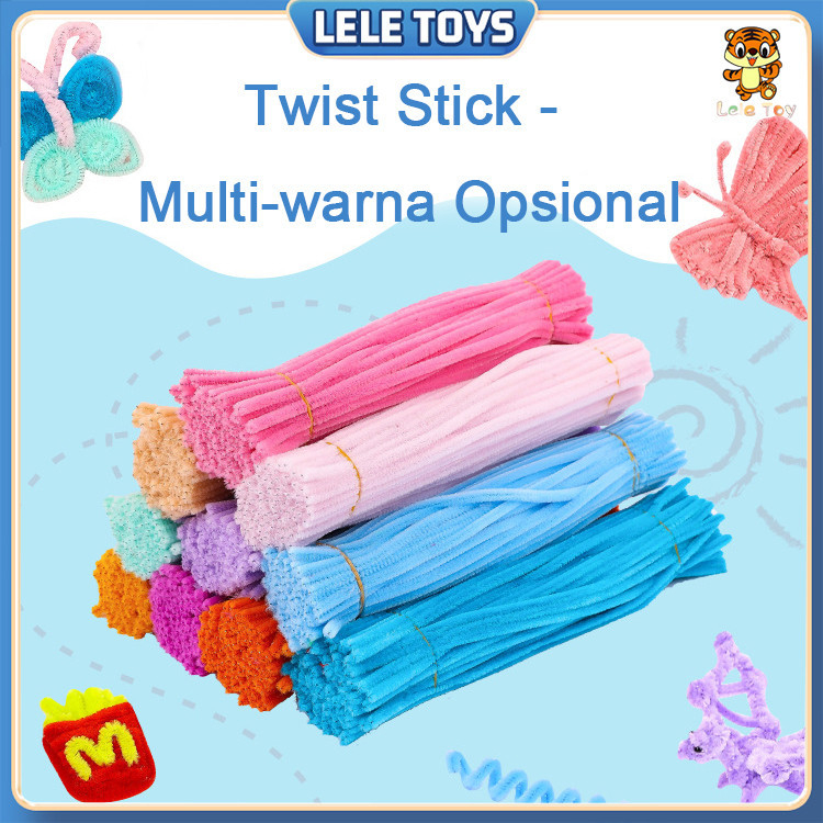 Jual Leletoys 30cm Kawat Bulu Mercy Pipe Cleaner 100pcs Pastel Mix ...