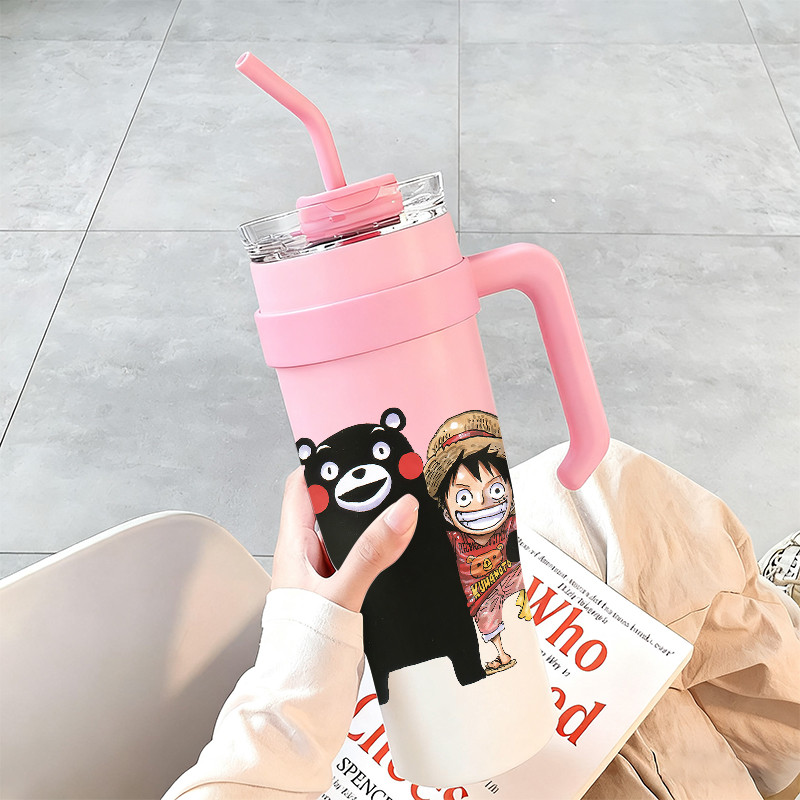 Jual Luffy Kumamon Anime Mug Tumbler Gelas Kapasitas Besar 1200ml Botol ...