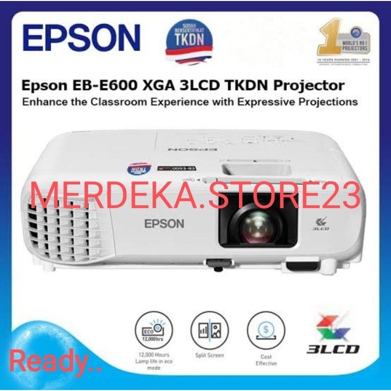 Jual Proyektor EPSON EB-E600 / EPSON EBE600 Projector XGA 3LCD 3400 Ansi Lumens - TKDN | Shopee ...