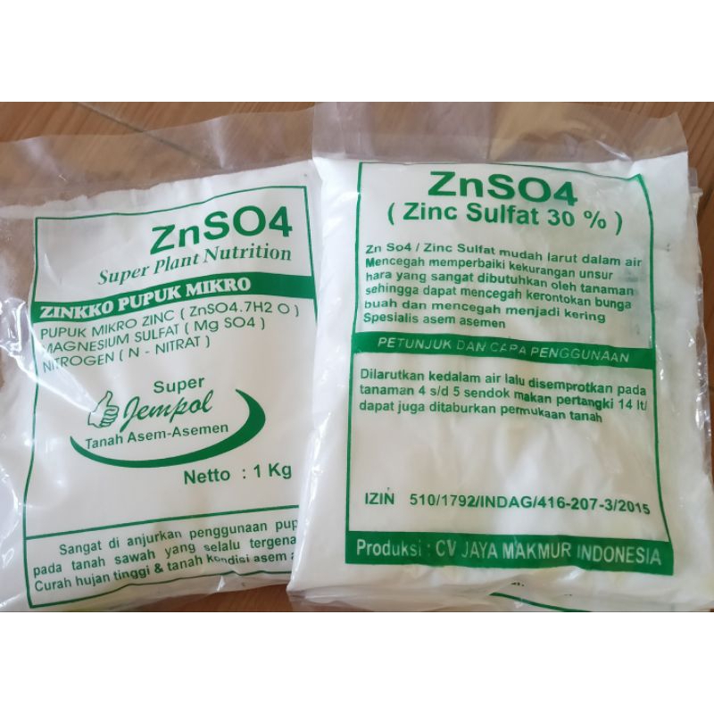 Jual Pupuk mikro ZnSo4 1kg | Shopee Indonesia